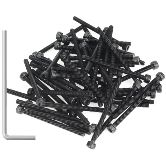 PHYSUN-55 Pieces M3 x 40mm Socket Head Cap Screws, Thread Pitch 0.5mm ...