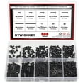 PHYSUN-566 Pieces M2.5 Black Screws, 10.9 Grade Alloy Steel M2.5X 4/6 ...