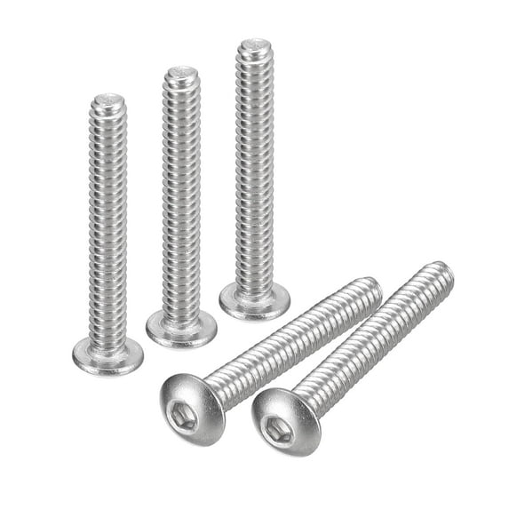 PHYSUN-#6-32x1 Button Head Socket Cap Screws, 100pcs 304 Stainless ...