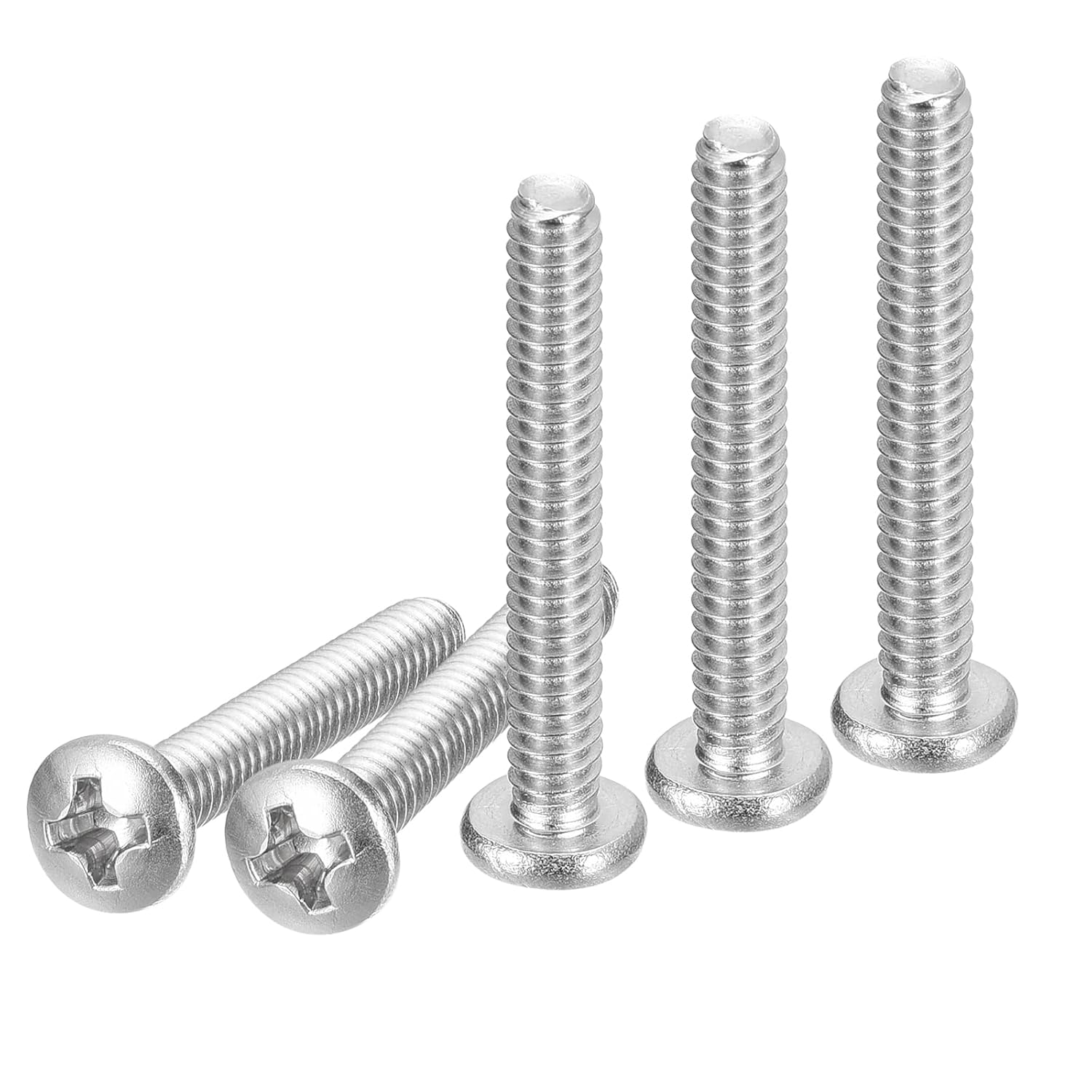PHYSUN-#6-32x1 Pan Head Machine Screws, 100Pcs 304 Stainless Steel ...