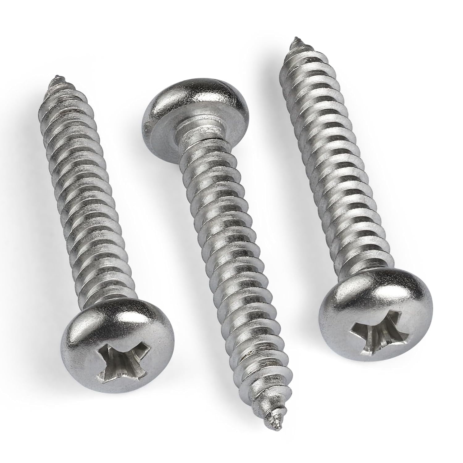 PHYSUN-#6 x 1 Inch Pan Head Wood Screws, Phillips Drive, Stainless ...