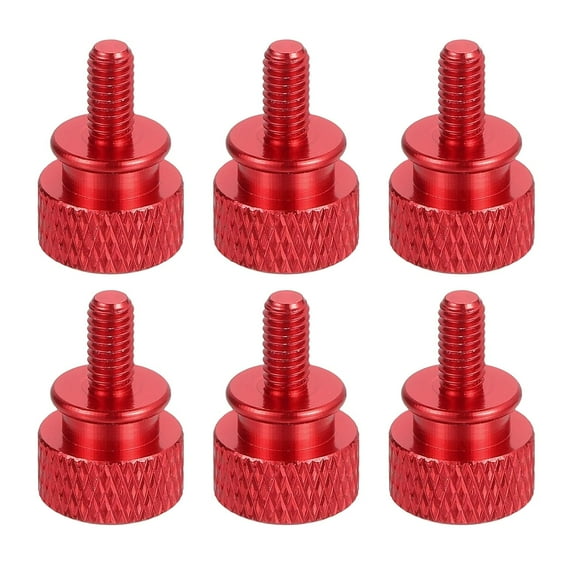 PHYSUN-6Pcs M4x0.7mm Aluminum Thumb Screws, 12x18mm(ODxH) Computer Case ...