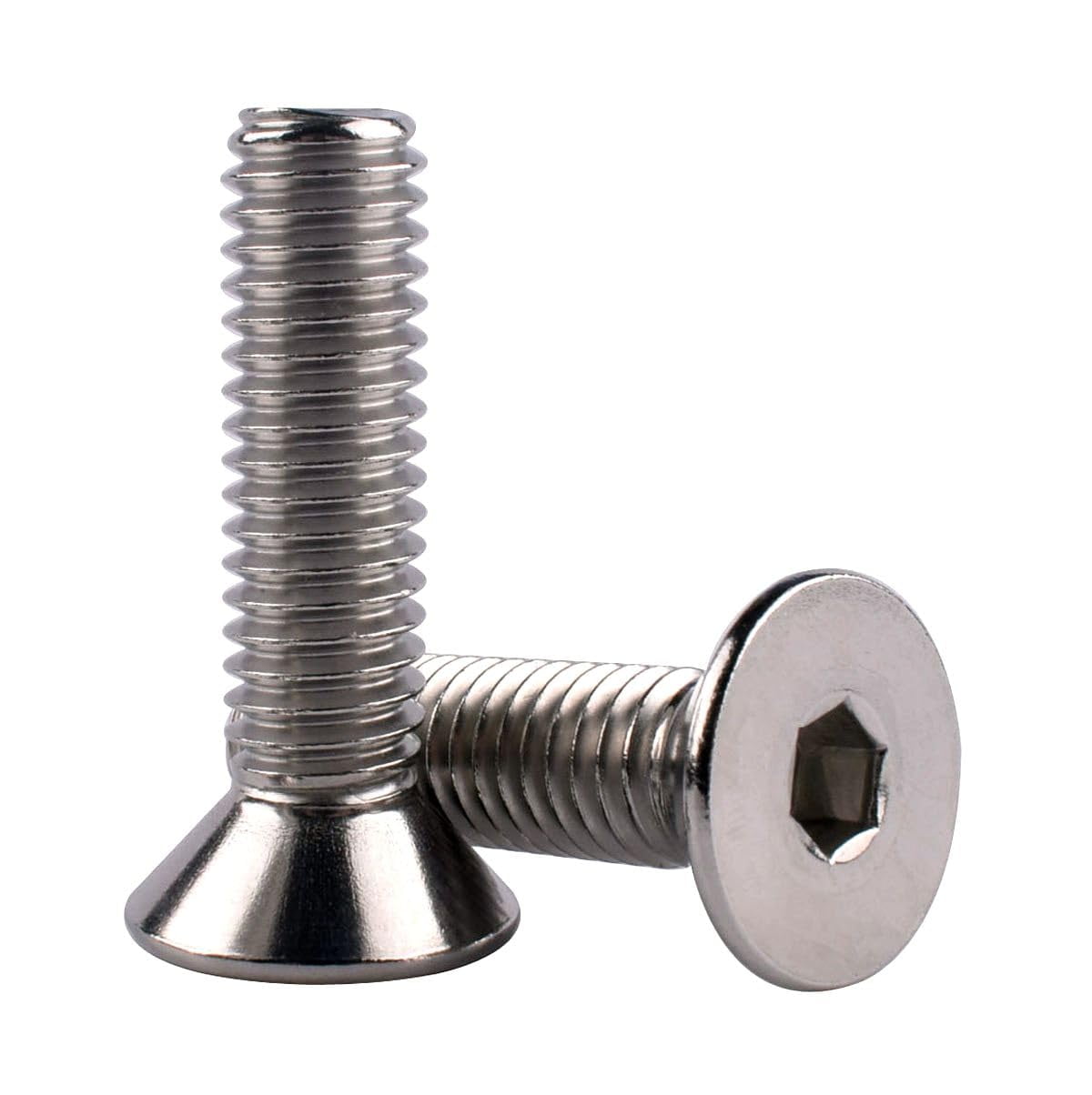 PHYSUN-#8-32 x 1/2" Flat Head Countersunk Screws Hex Socket Cap Bolts ...