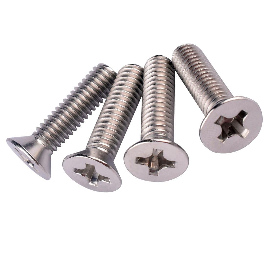 PHYSUN-#8-32 x 1 Phillips Flat Head Machine Screws, Stainless Steel 304 ...