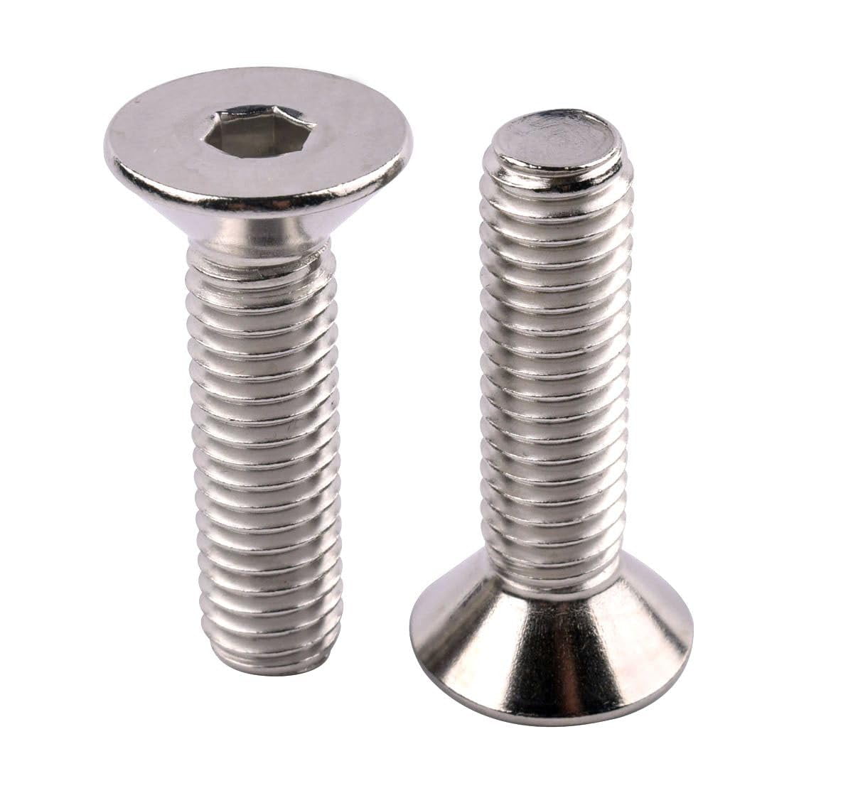 PHYSUN-#8-32 x 3/4" Flat Head Countersunk Screws Hex Socket Cap Bolts ...