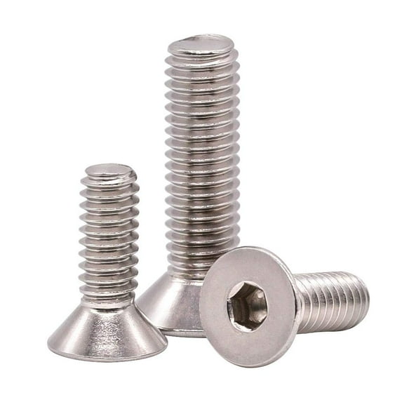 PHYSUN-#8-32 x 5/8" Flat Countersunk Head Socket Cap Screws, 304 ...