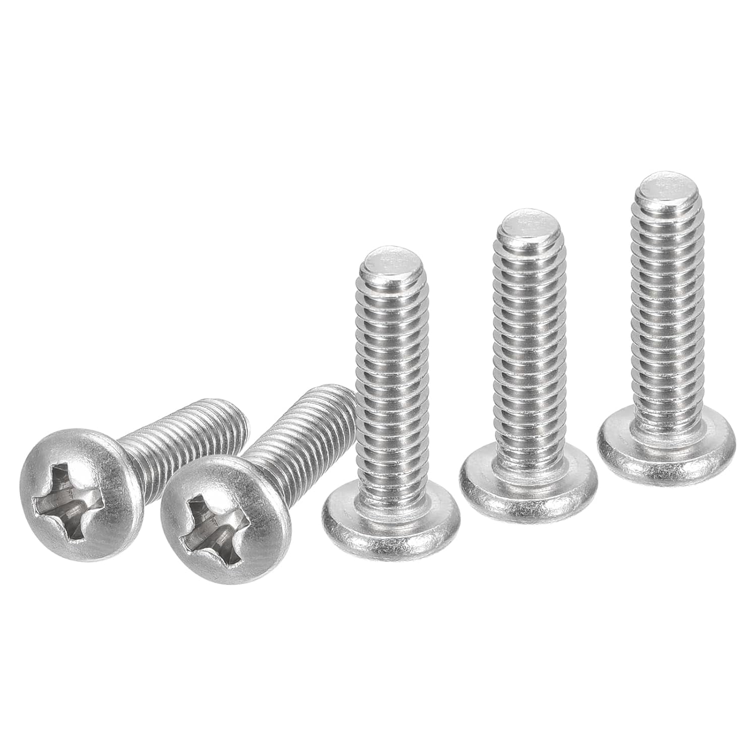 PHYSUN-#8-32x5/8 Pan Head Machine Screws, 100Pcs 304 Stainless Steel ...
