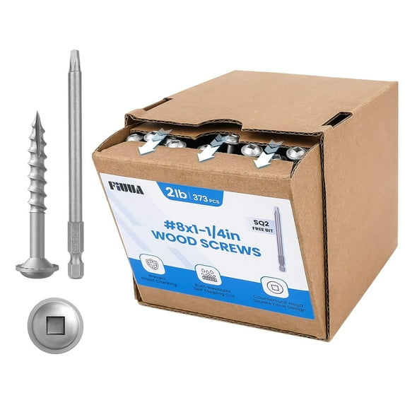 PHYSUN-#8 Pocket Hole Screws 1-1/4 Inch, 2 Lb Coarse Thread Wood Screws ...