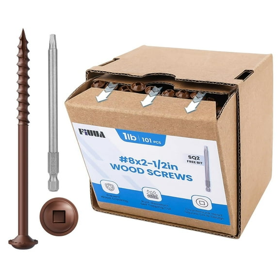 PHYSUN-#8 Pocket Hole Screws 2-1/2 Inch,1Lb Coarse Thread Wood Screws ...