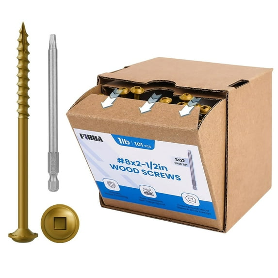 PHYSUN-#8 Pocket Hole Screws 2-1/2 Inch,1Lb Coarse Thread Wood Screws ...