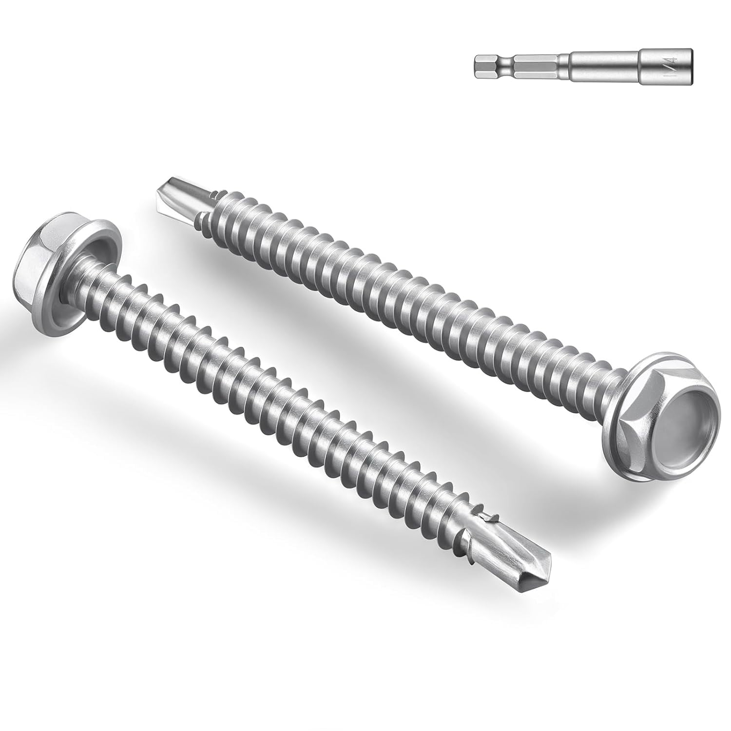 PHYSUN-#8 x 1-3/4 Inch Self Drilling Screws, 104pcs 1 lbs Self Tapping ...