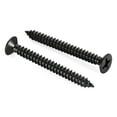 PHYSUN-#8 x 2 Flat Head Sheet Metal Screws Wood Screws, Black Finish ...