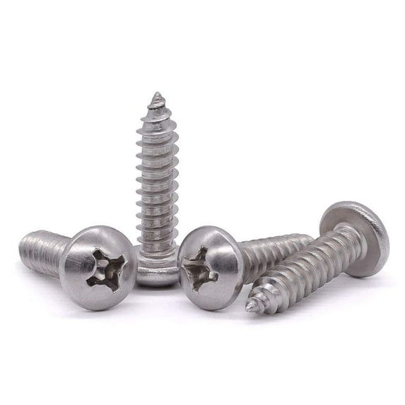 PHYSUN-#8 x 3/8" Pan Head Sheet Metal Screws, 304 Stainless Steel 18-8 ...