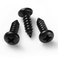 PHYSUN-#8 x 5/8 Inch Pan Head Wood Screws, Phillips Drive, Black Oxide ...