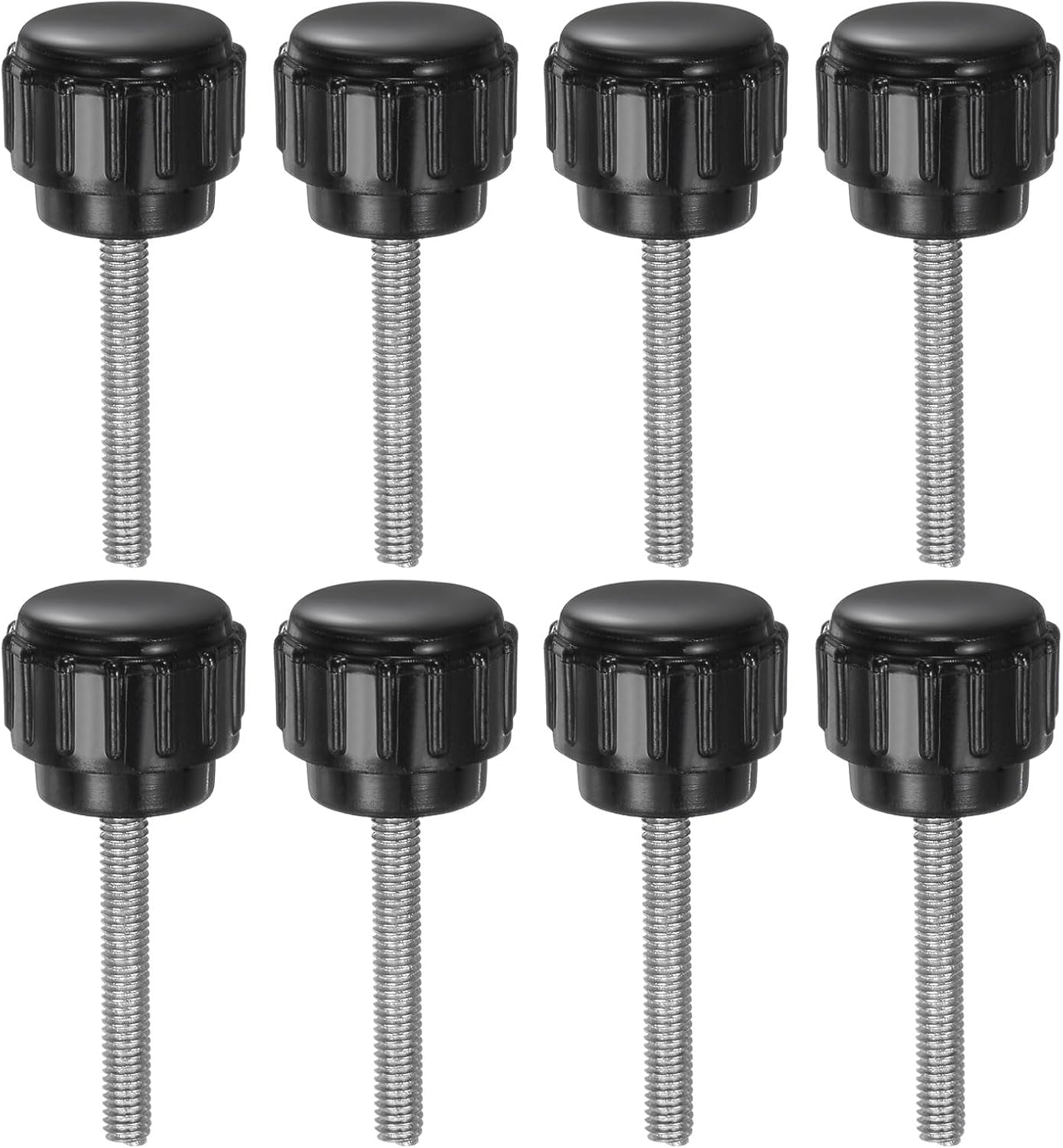 PHYSUN-8pcs Knurled Clamping Knobs M3 x 20mm Metric Zinc Plated Carbon ...