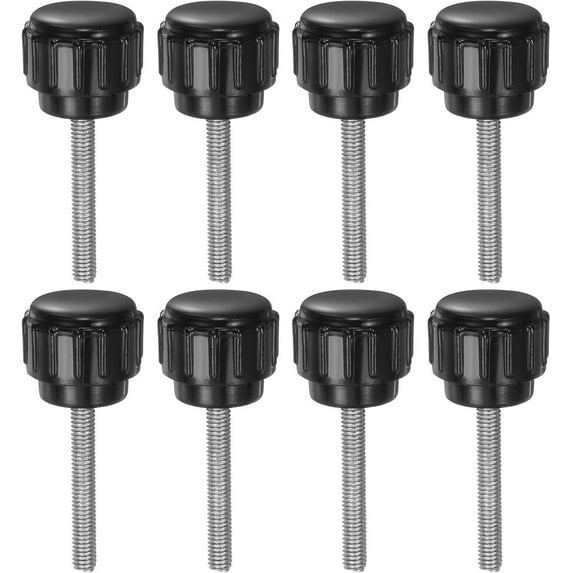 PHYSUN-8pcs Knurled Clamping Knobs M3 x 20mm Metric Zinc Plated Carbon ...