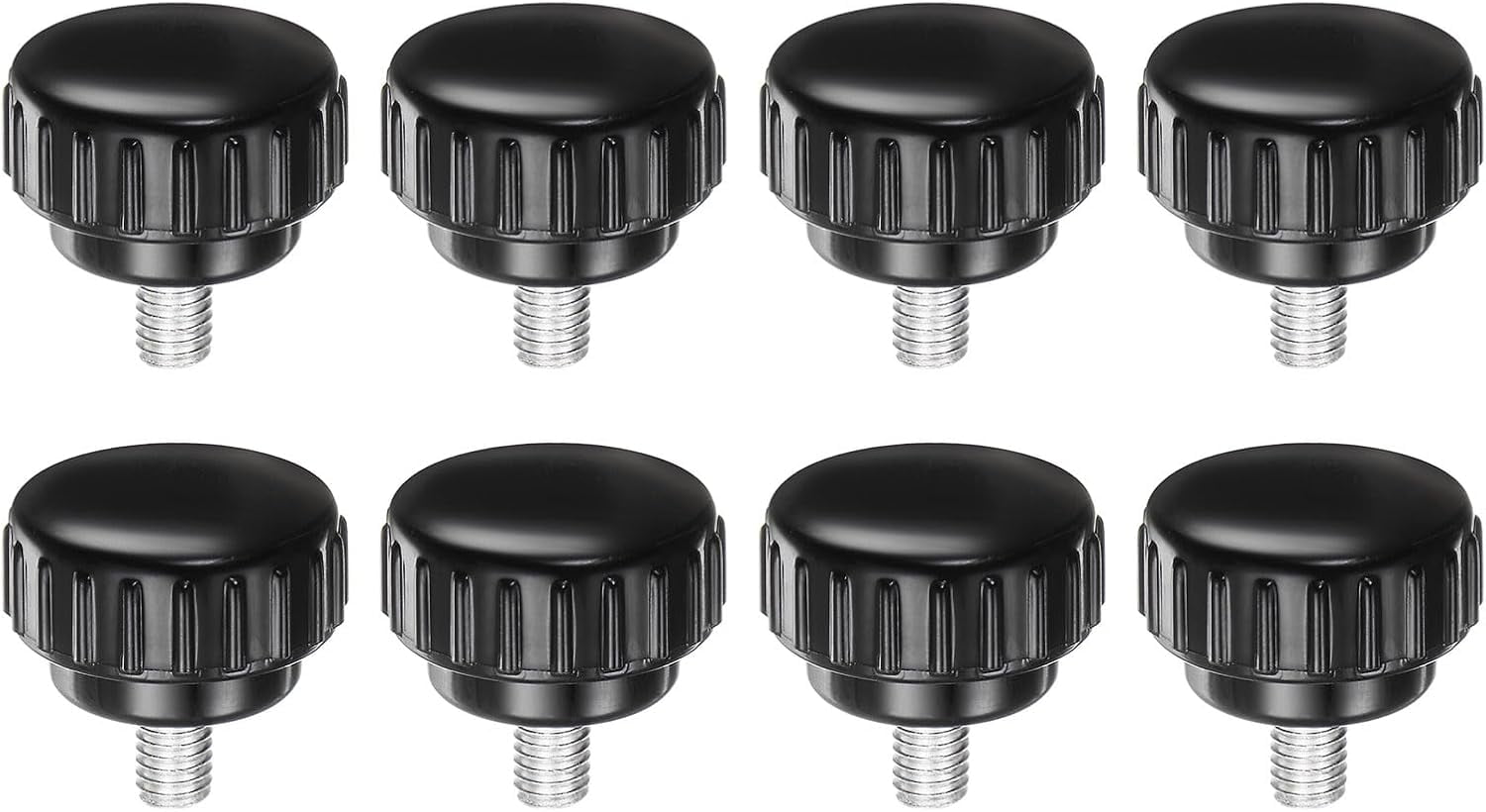 PHYSUN-8pcs Knurled Clamping Knobs M6 x 10mm Metric Zinc Plated Carbon ...