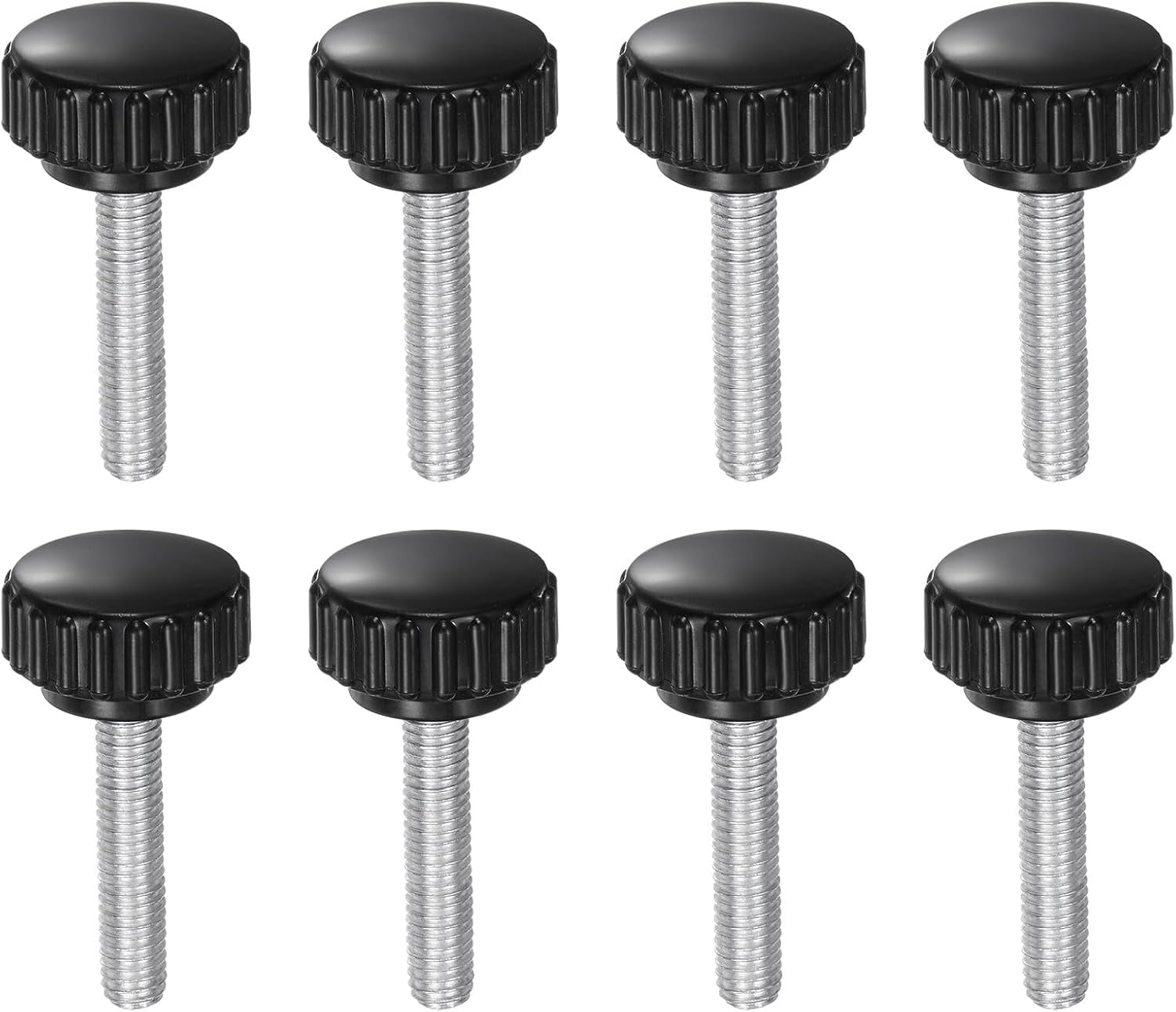 PHYSUN-8pcs Knurled Clamping Knobs M6 x 30mm Metric Zinc Plated Carbon ...