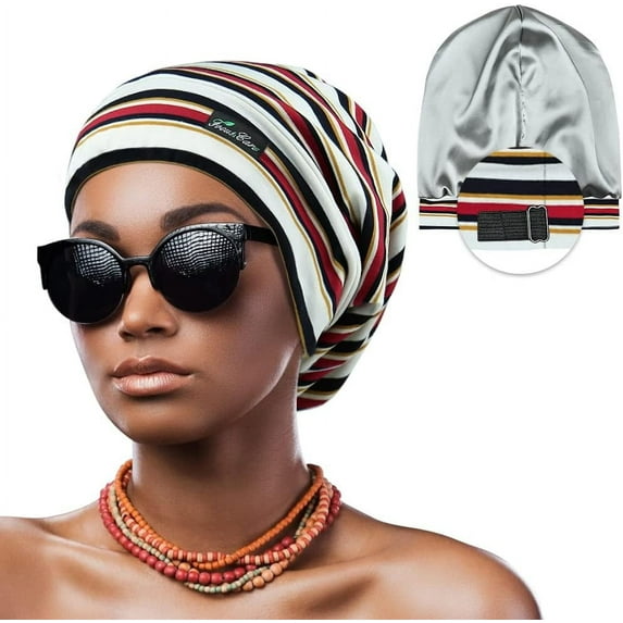 PHYSUN-Adjustable Satin Lined Sleep Cap for Dreadlocks Curly Hair Large ...