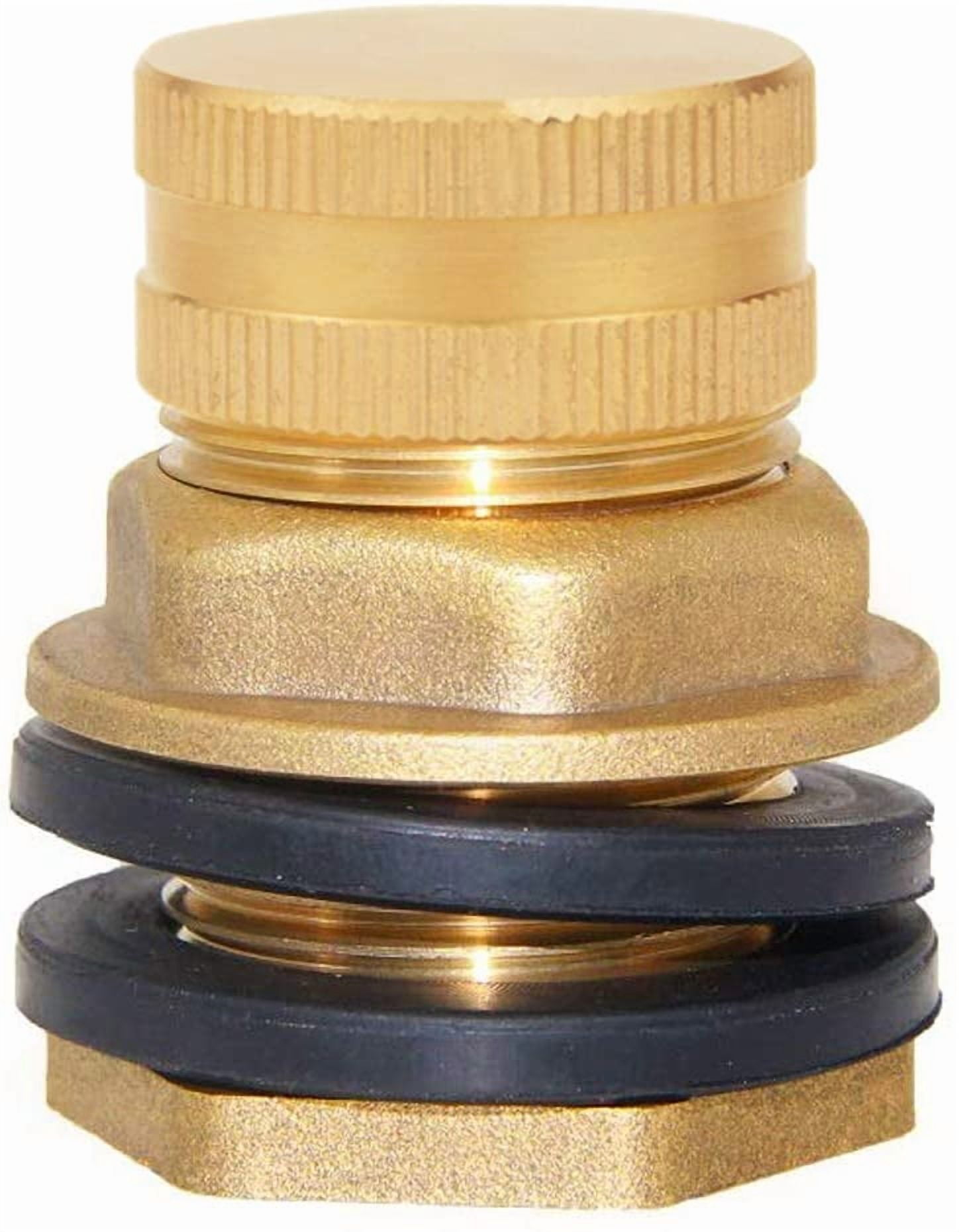 PHYSUN-Brass Male Garden Hose Bulkhead Fitting with Plugs,1/2" Female 3 ...