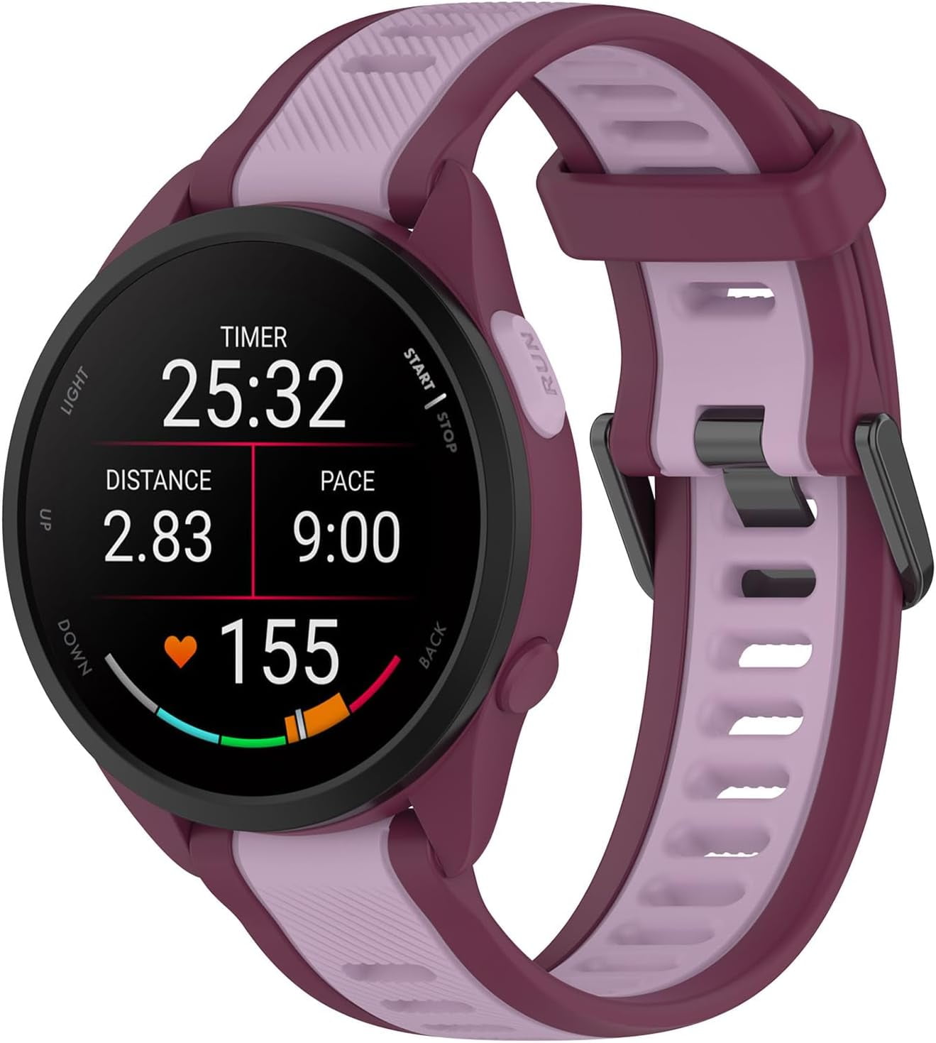 PHYSUN-Compatible with Garmin Forerunner 165 Bands, 20mm Silicone ...