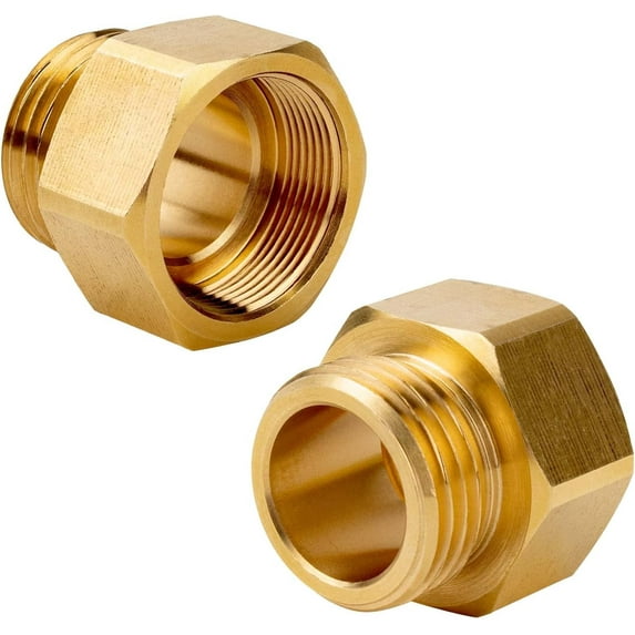 PHYSUN-Garden Hose Bib Adapter, 1-1/16" Fine Thread (Female), to 3/4 ...