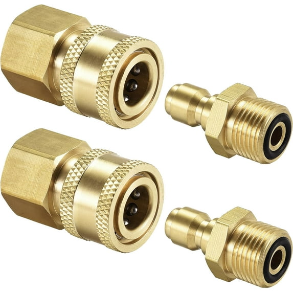PHYSUN-Garden Hose Brass Quick Connect Set Fittings M18x1.5 Male ...