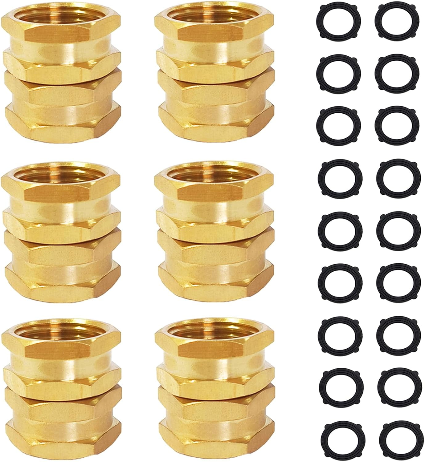 PHYSUN-Garden Hose Fittings Connectors Adapter Solid Brass Repair ...