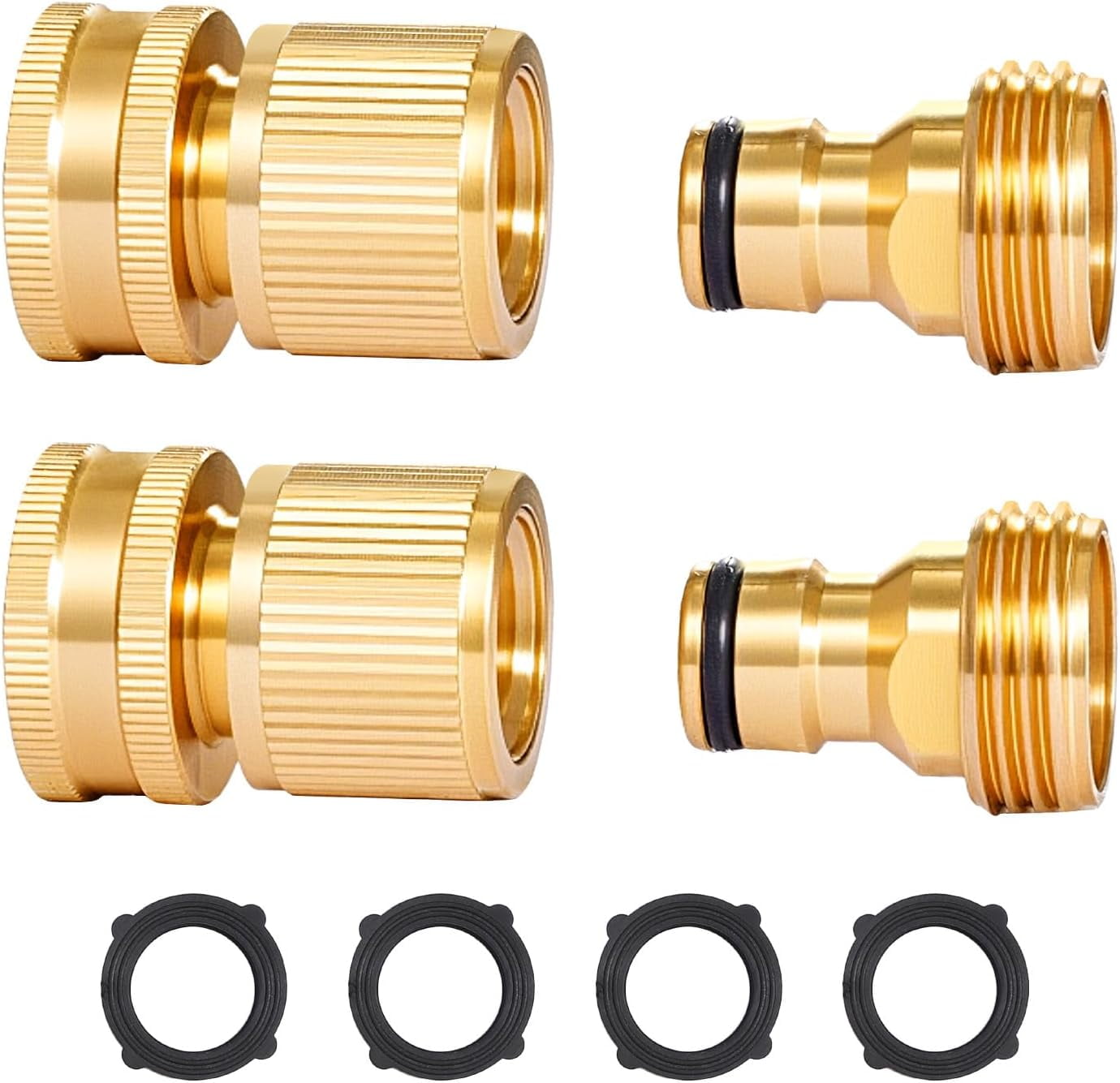 PHYSUN-Garden Hose Quick Connect, 3/4 inch Male & Female, 200 PSI Heavy ...