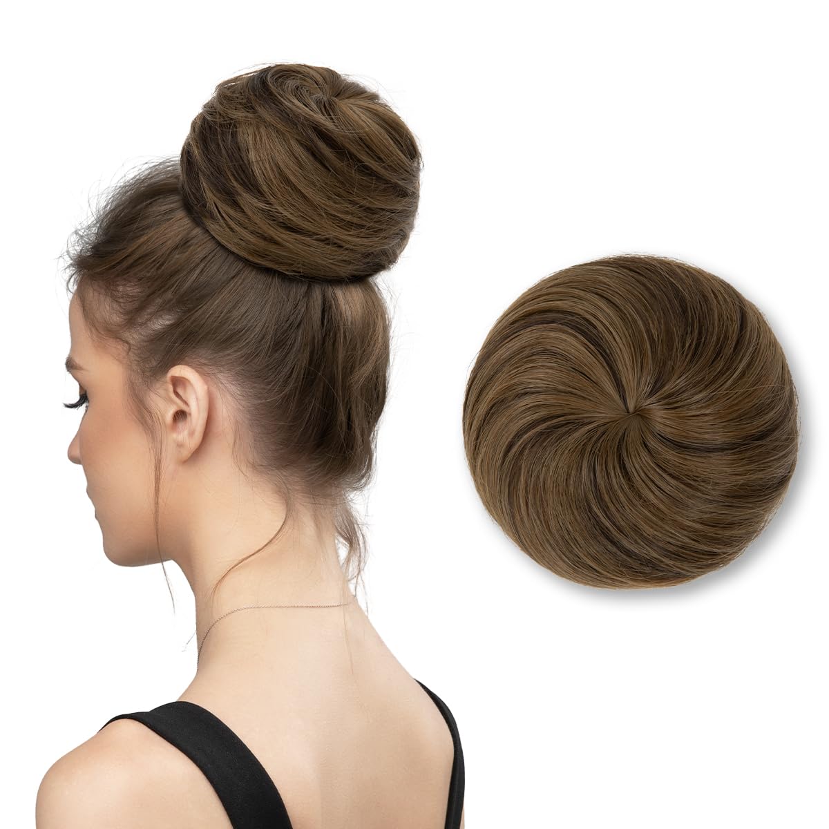 PHYSUN-Hair Bun Extension Synthetic Drawstring Updo Fake Ballet Bun for ...
