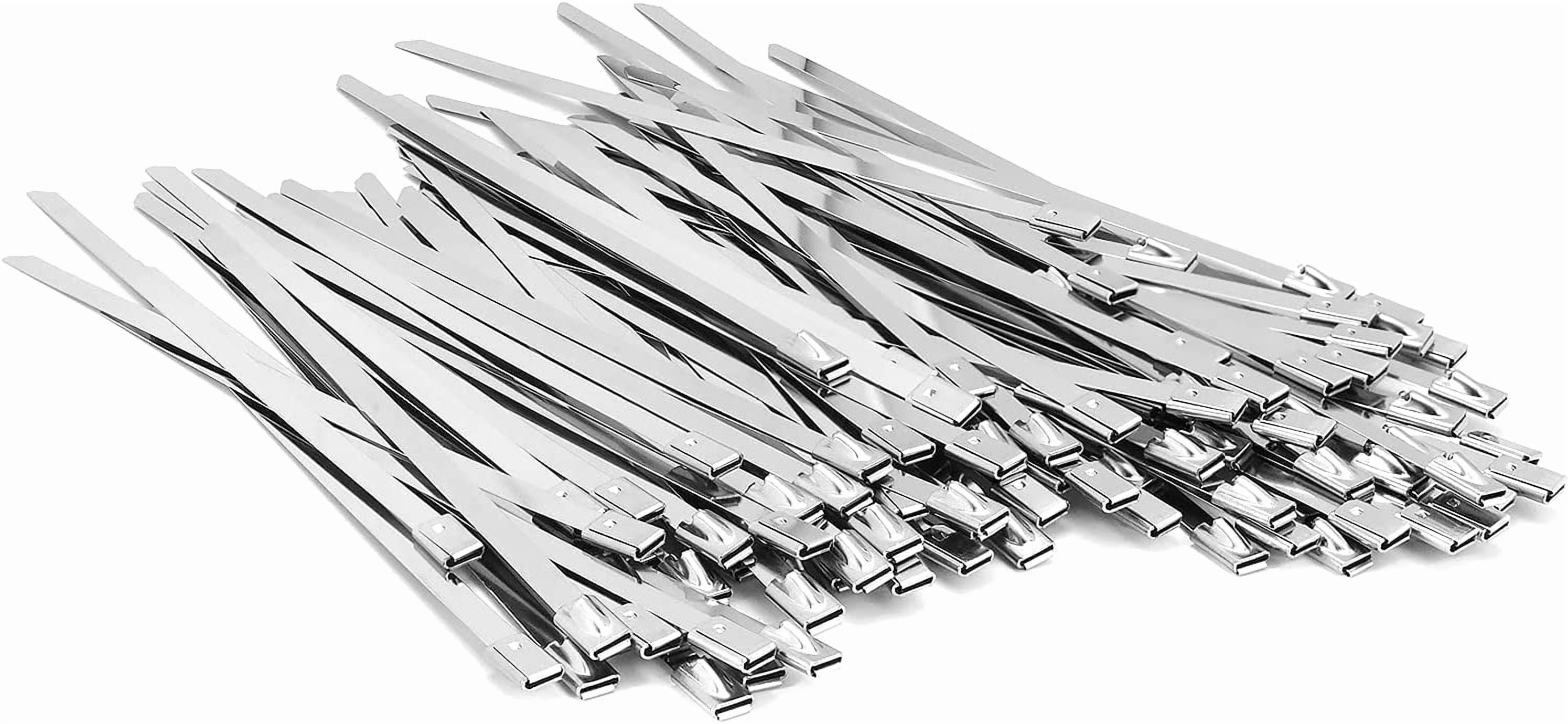 PHYSUN-Heavy Duty 304 Stainless Steel Zip Ties 11.8 Inch 200 Pack ...