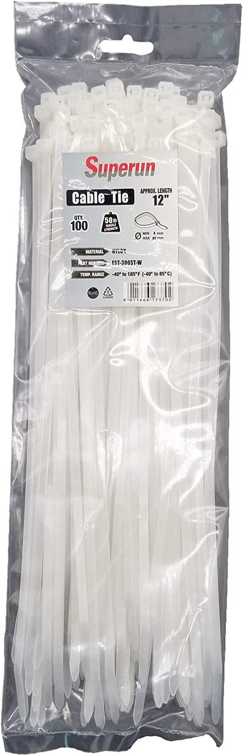 PHYSUN-Heavy Duty Zip Ties 12 Inch, 50 Lbs Tensile Strength Selflocking ...