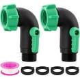 PHYSUN-Hose Elbow Adapter 90 Degree Garden Hose Shut Off Valve 3/4-Inch ...
