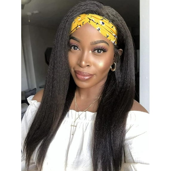 PHYSUN-Kinky Straight Headband Wig, Soft & Natural as Human Hair ...