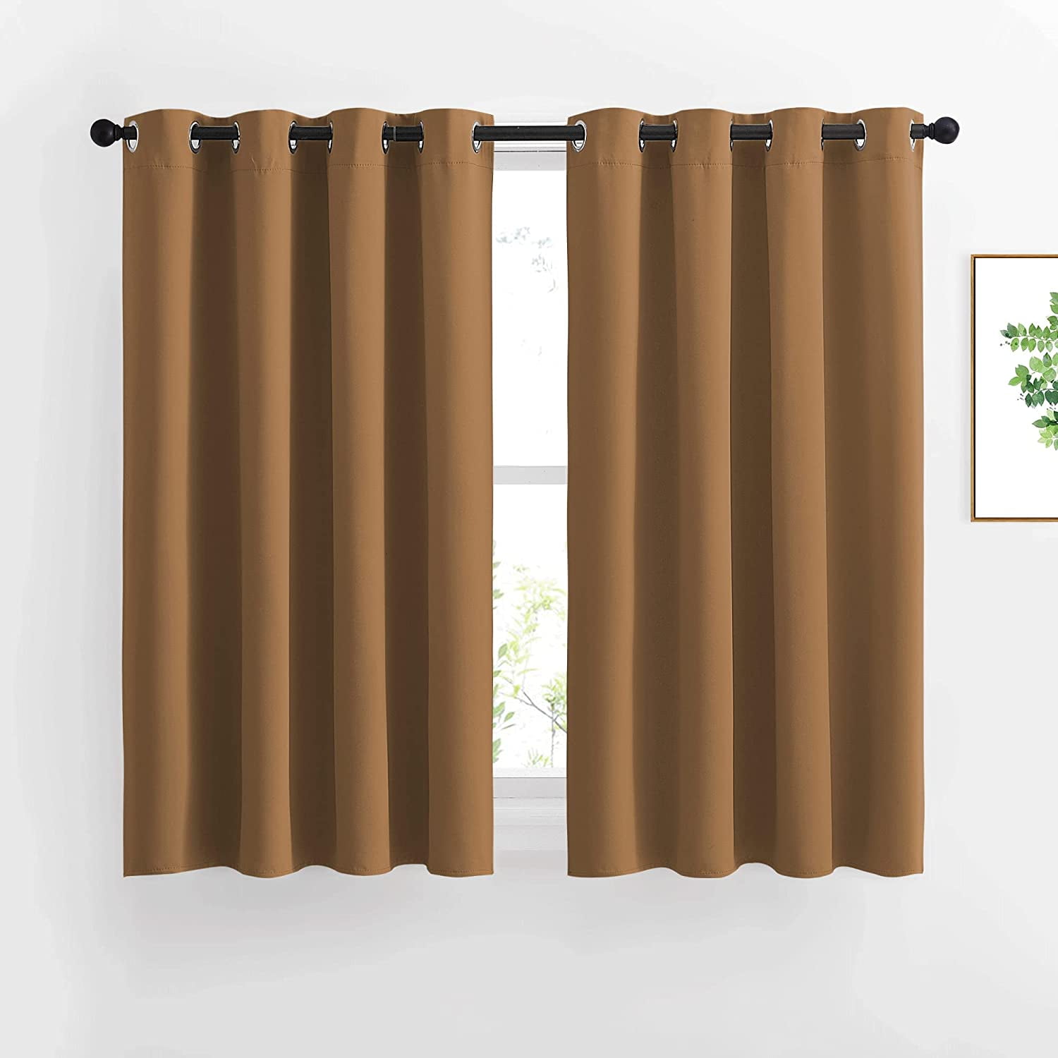 PHYSUN-Kitchen Window Curtains Over Sink - Grommet Blackout Solid ...