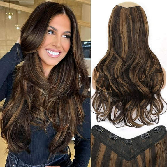 PHYSUN-Long Wavy Hair Extensions for Women, Clip in Hair Extensions ...