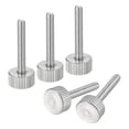PHYSUN-M4x25mm Knurled Thumb Screws, 5pcs 304 Stainless Steel Flat ...