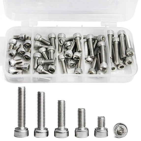 PHYSUN-M5 x 8/12/ 16/20/ 25mm Socket Head Cap Screws M5 Bolts Stainless ...
