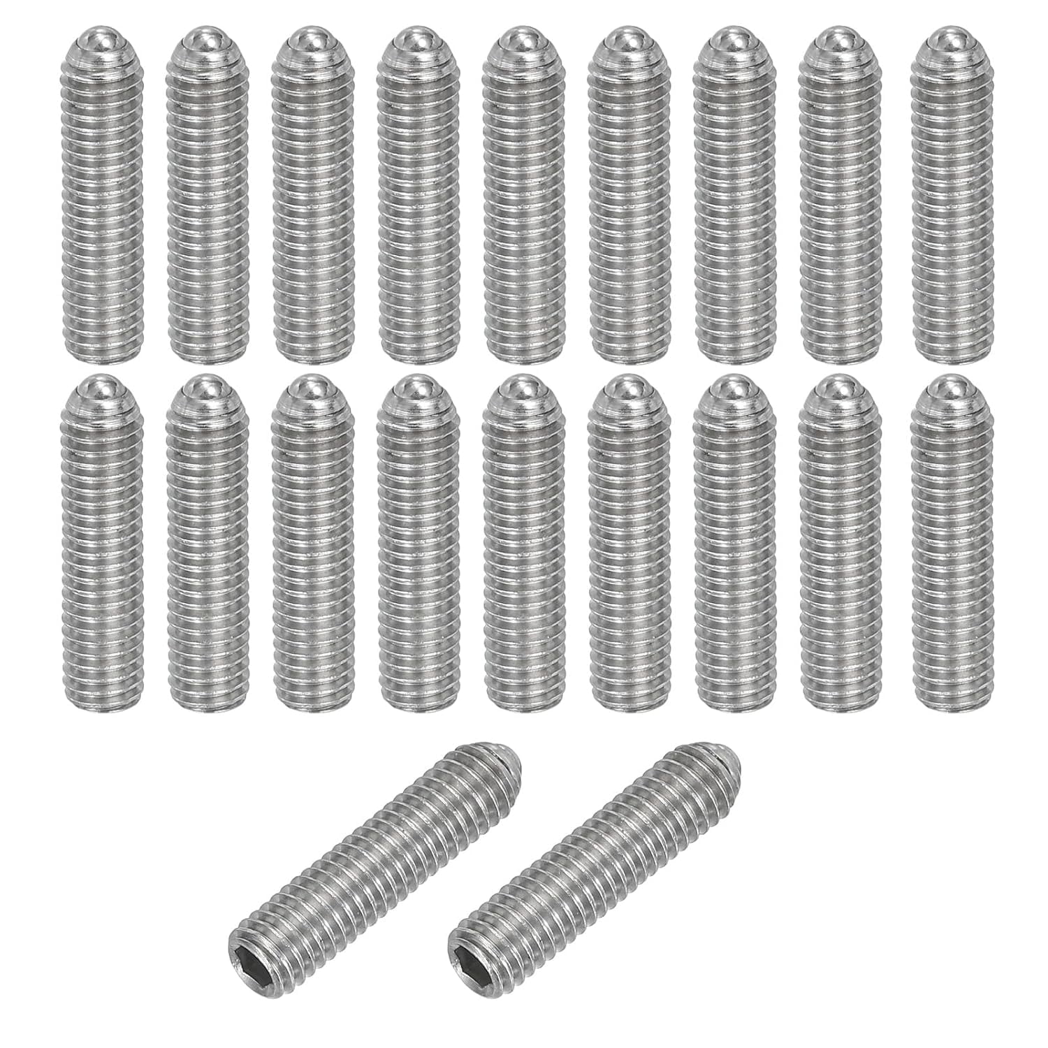 PHYSUN-M5x20mm Ball Point Set Screws, 20 Pcs 304 Stainless Steel Hex ...
