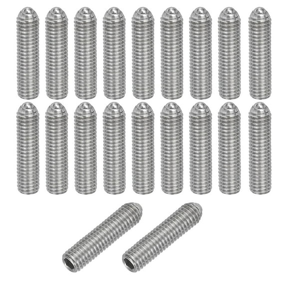 PHYSUN-M5x20mm Ball Point Set Screws, 20 Pcs 304 Stainless Steel Hex ...