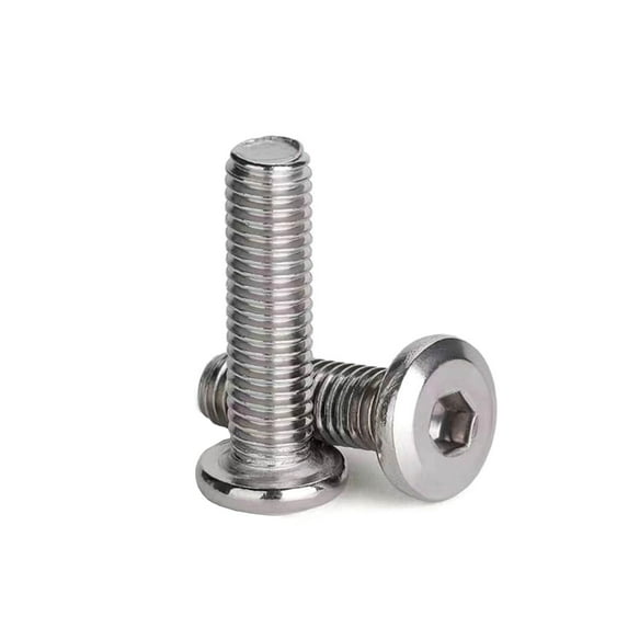 PHYSUN-M6 x 100mm (10 Pack) Metric Flat Head Hex Socket Cap Screws ...