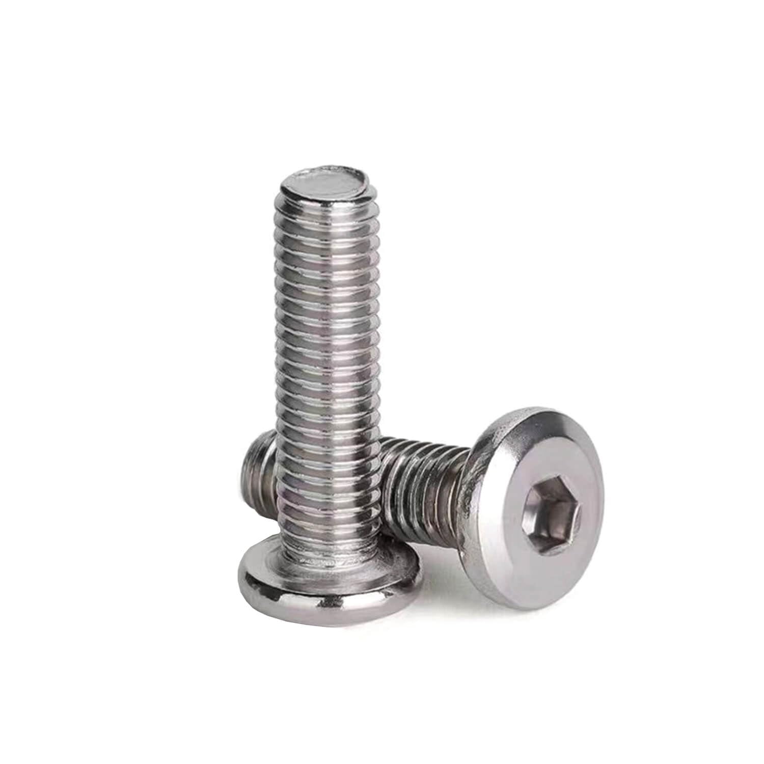 PHYSUN-M6 x 30mm (20 Pack) Metric Flat Head Hex Socket Cap Screws Bolts ...