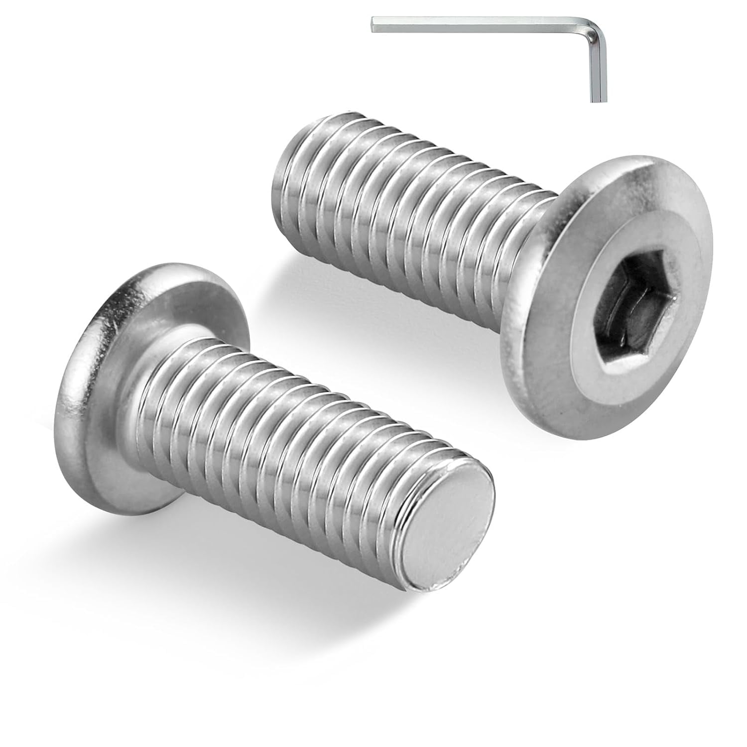 PHYSUN-M8-1.25 x 16mm Flat Head Hex Socket Cap Screws Bolts 20Pcs, M8 ...