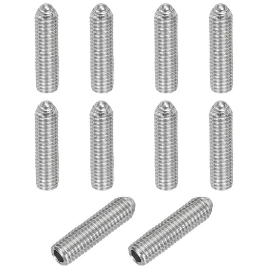 PHYSUN-M8x30mm Ball Point Set Screws, 10 Pcs 304 Stainless Steel Hex ...