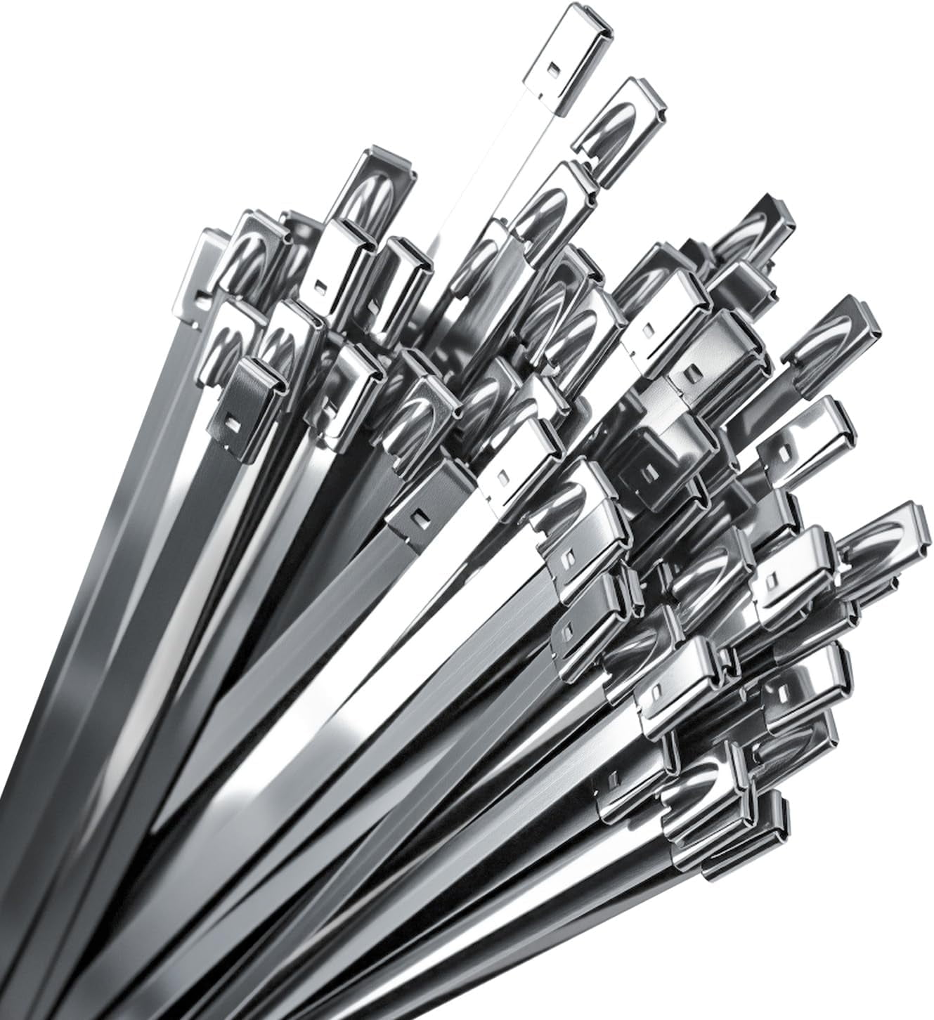 PHYSUN-Metal Zip Ties 100PCS 6 Inch - Stainless Steel Self-Locking ...