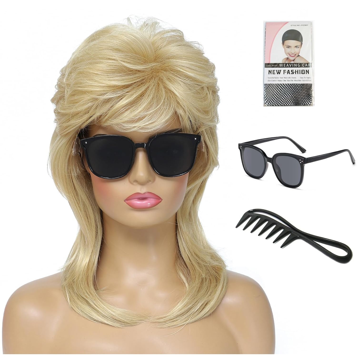 PHYSUN-Mullet Wigs for Women,Joe Dirt,Emo Wig,80s 90s Costumes Fancy ...