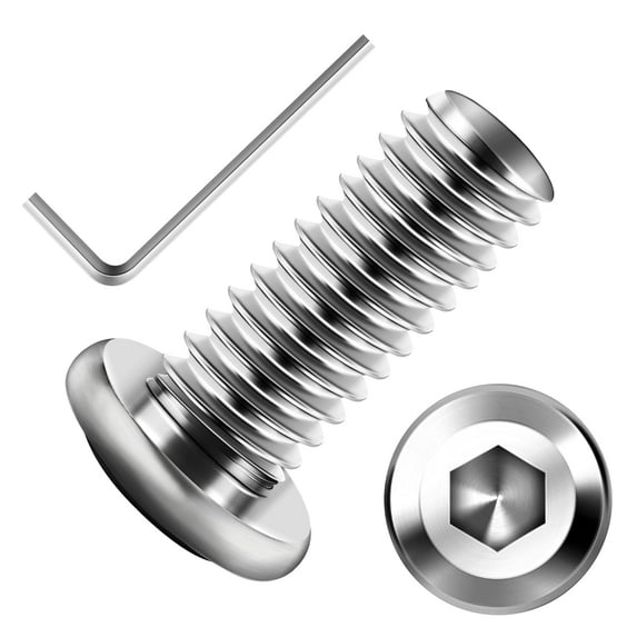 PHYSUN-Mywish M10 x 20mm 30Pcs Silver Flat Head Hex Socket Cap Screws ...