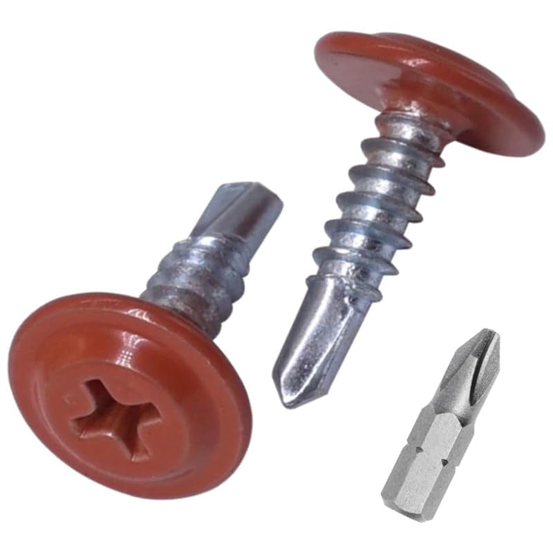 PHYSUN-(Pack of 150) Painted 1-21/32" x 5/8" (4.2 x 16 mm) Self ...