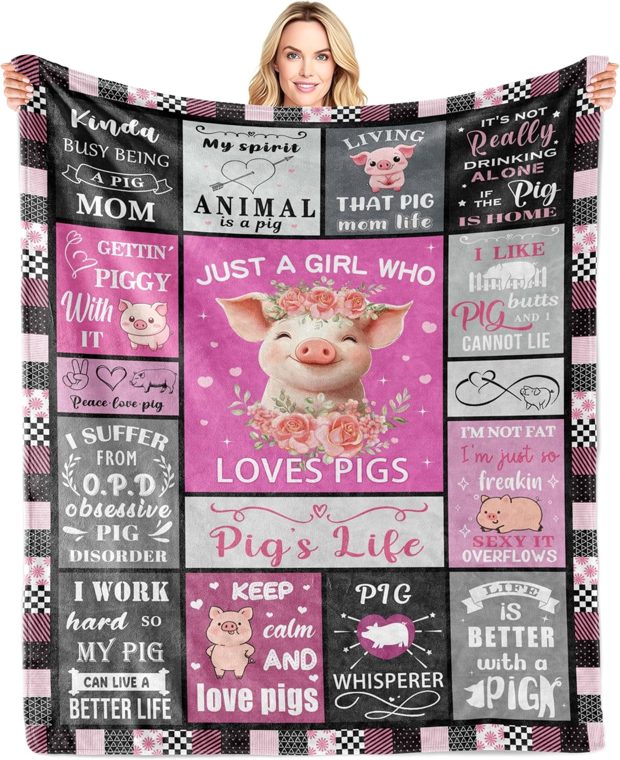 PHYSUN-Pig Gifts, Pigs in a Blanket, Pigs Gifts for Women/Girl, Pig ...