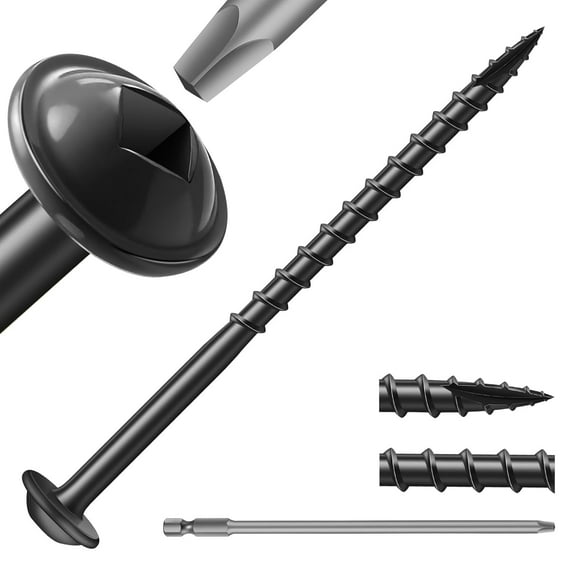 PHYSUN-Pocket Hole Screws #8 x 2-1/2" (88Pcs) 1lb. Carbon Steel, Black ...